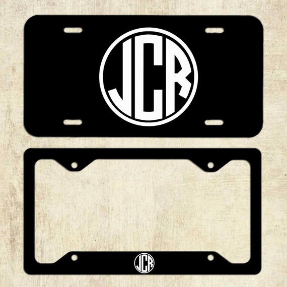 Classy Black and White Front License Plate Personalized - Etsy