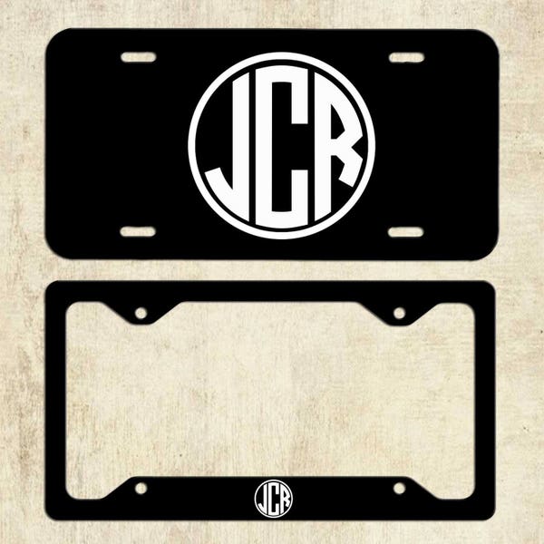 Monogram License Plate - Etsy