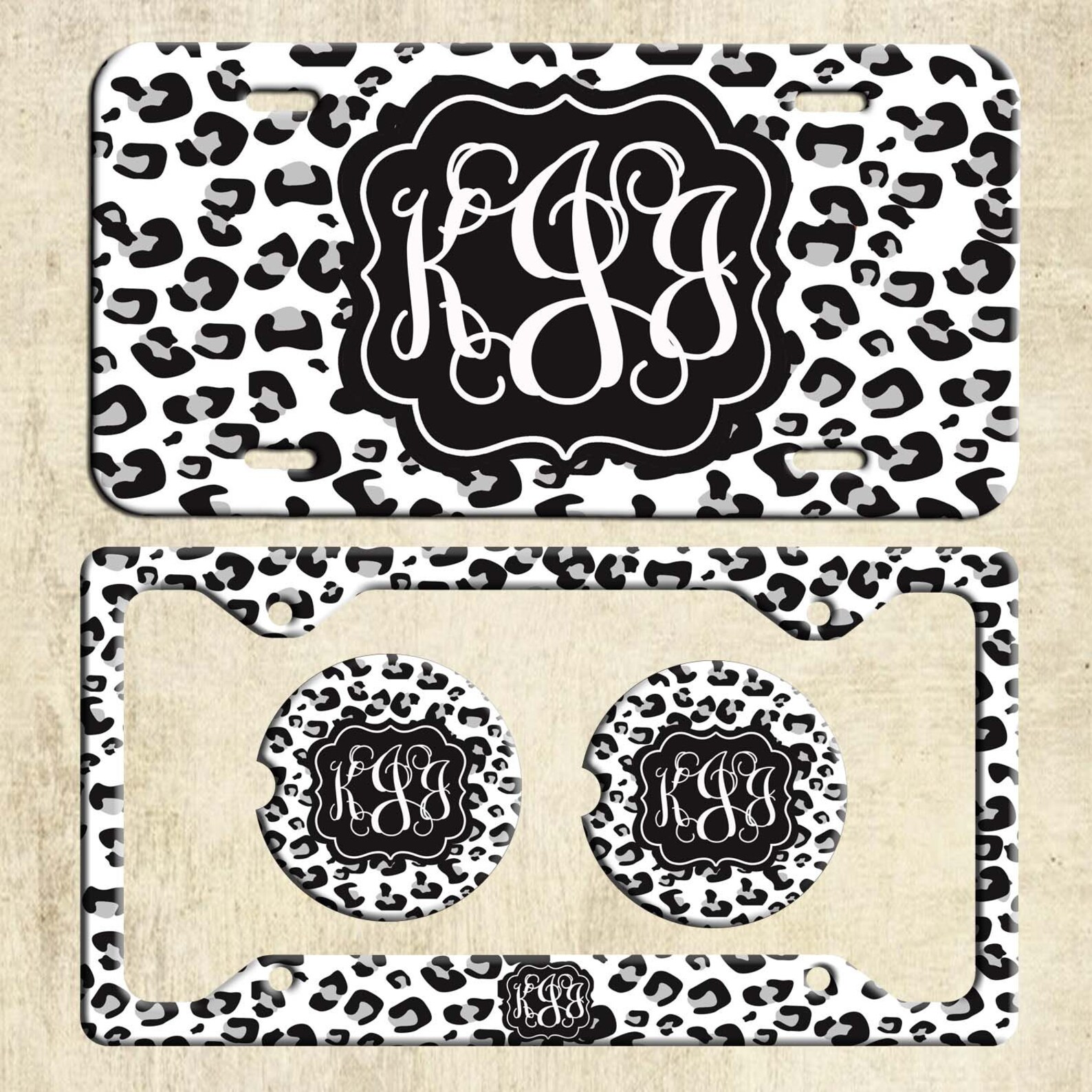 Leopard Personalized License Plate Monogram Car Tag Animal - Etsy