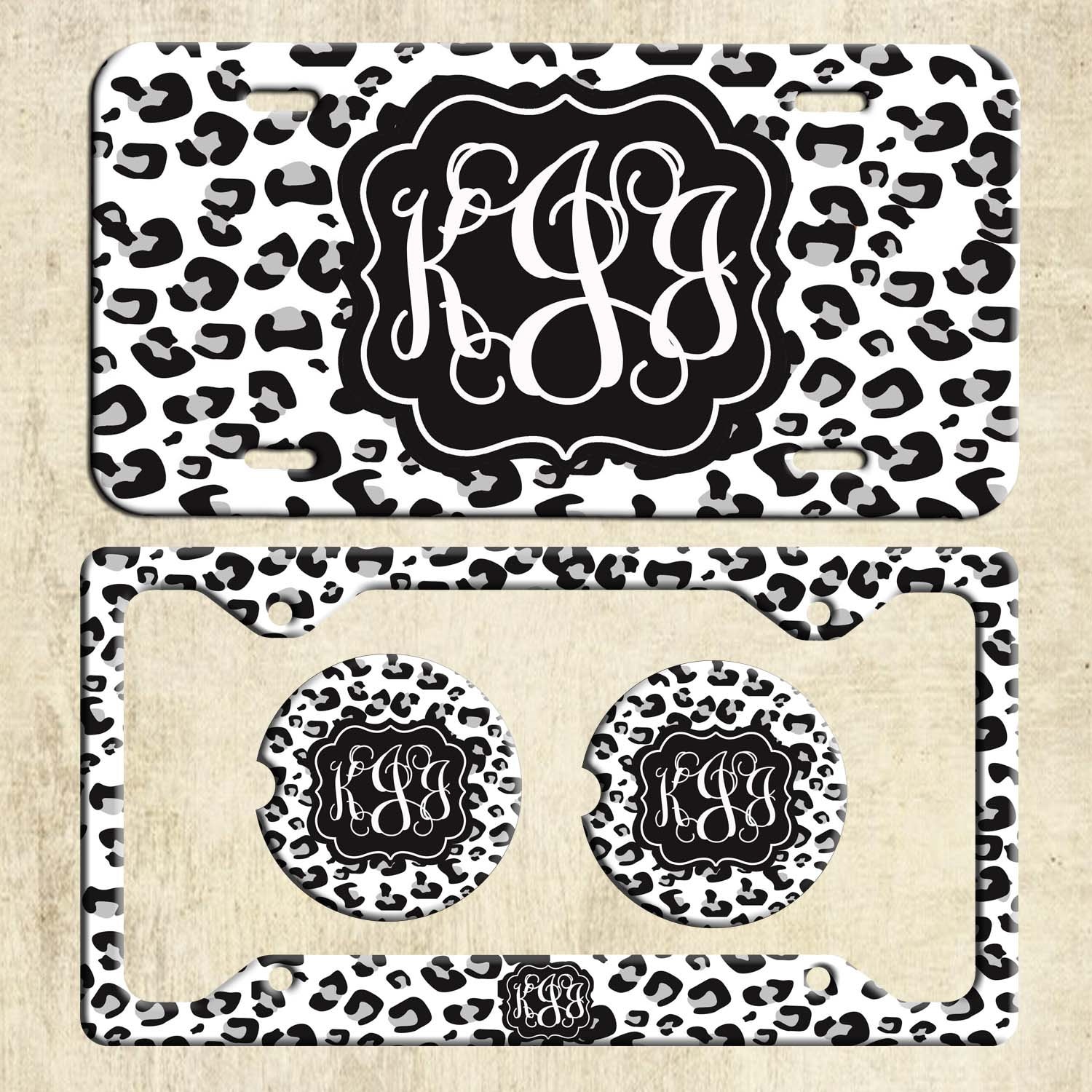 Leopard Personalized License Plate Monogram Car Tag Animal - Etsy