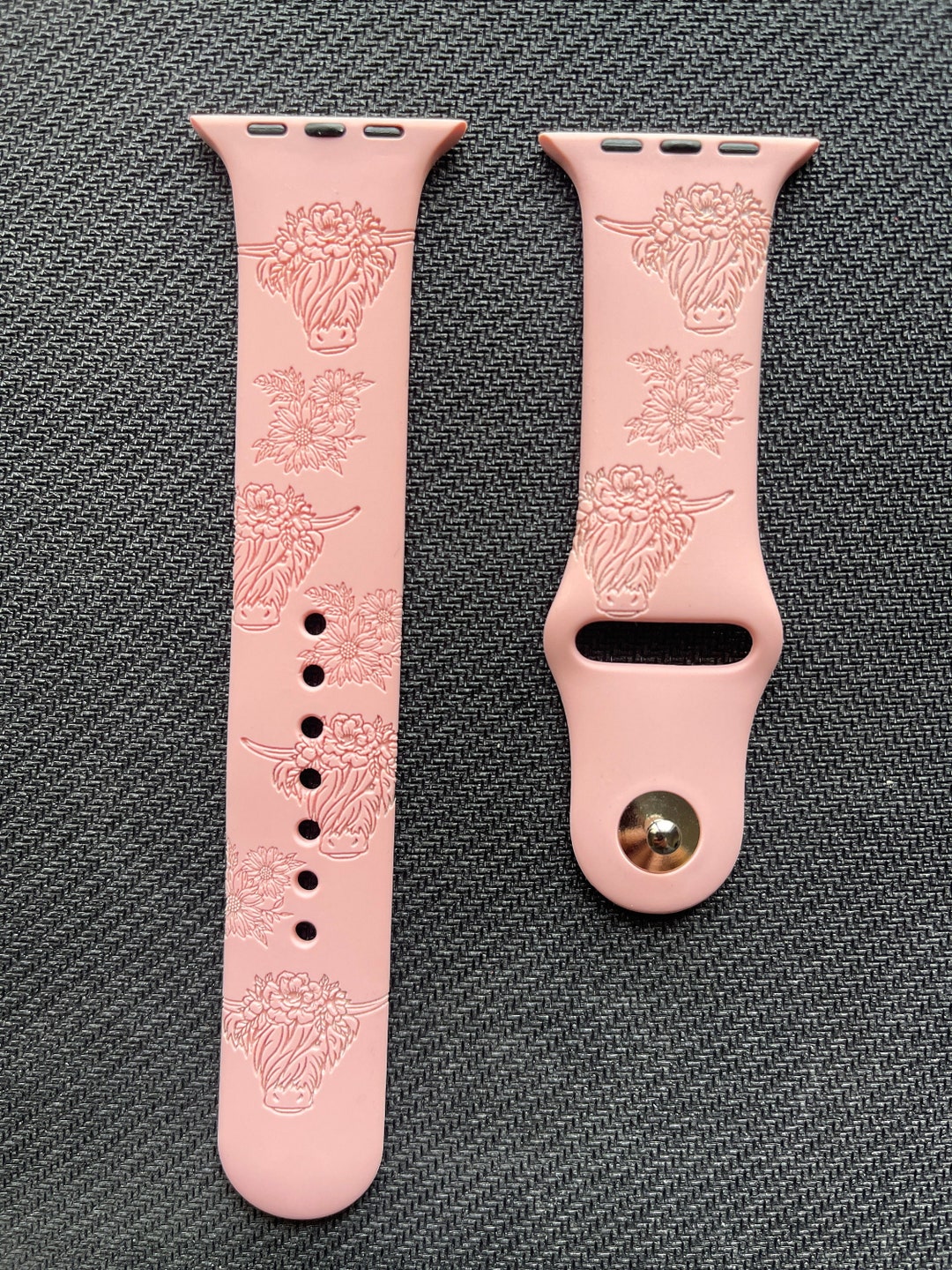 Highland Cow Floral Watch Band, 38MM 40MM 42MM 44MM Floral Cow Watch ...