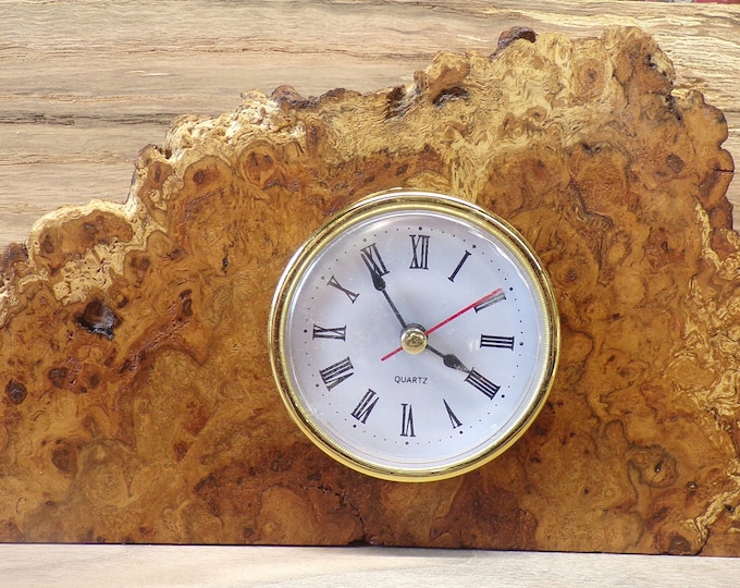 Vintage Burl Wood Wall Clock - Etsy