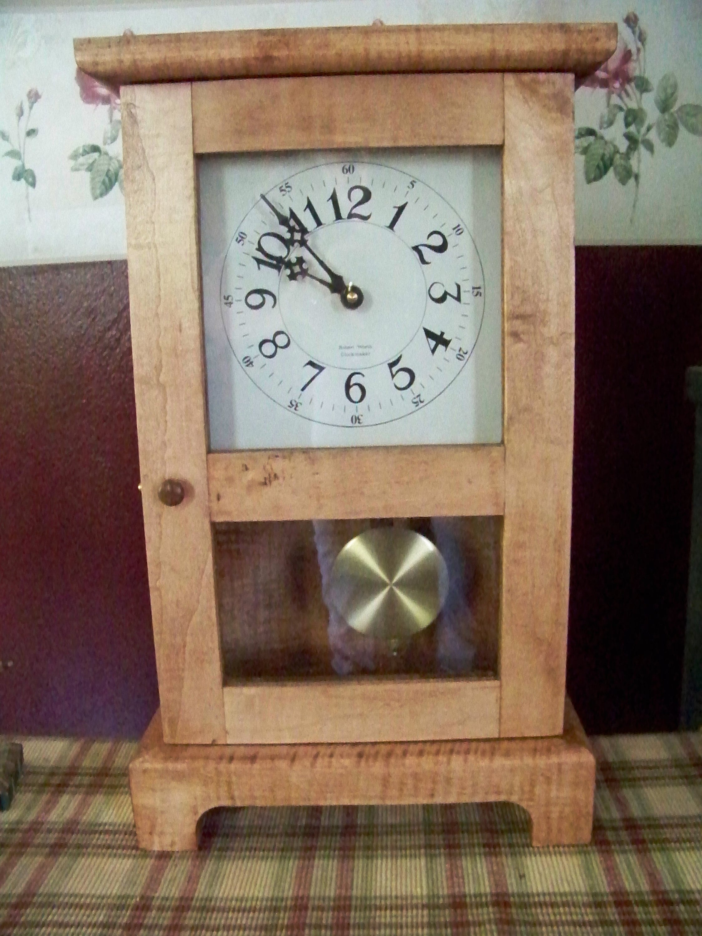Curly Maple Shaker Mantle Clock - Etsy