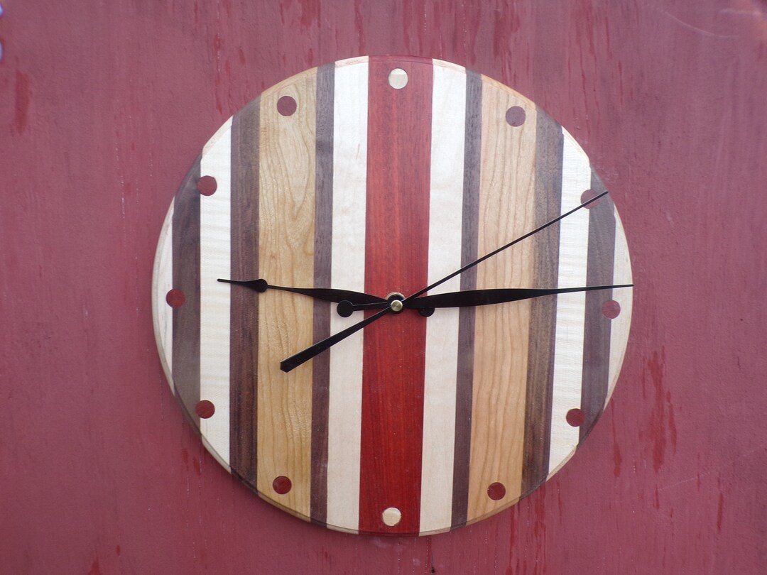 Round Multiwood Clock - Etsy