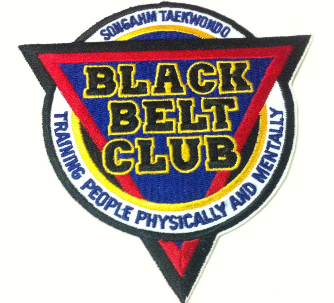High Quality Black Belt Club 5 X 5/ 13cm X 13cm black Gold Red Blue ...