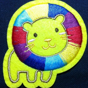 Cartoon Rainbow Lion 6.5 X 7cm Embroidered Iron on Applique Patch R - Etsy