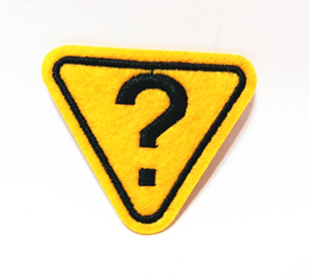 Rock Question Mark Patch 5 X 5 Cm Embroidered Applique Iron - Etsy