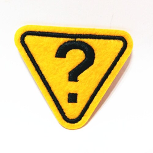 Rock Question Mark Patch 5 X 5 Cm Embroidered Applique Iron | Etsy