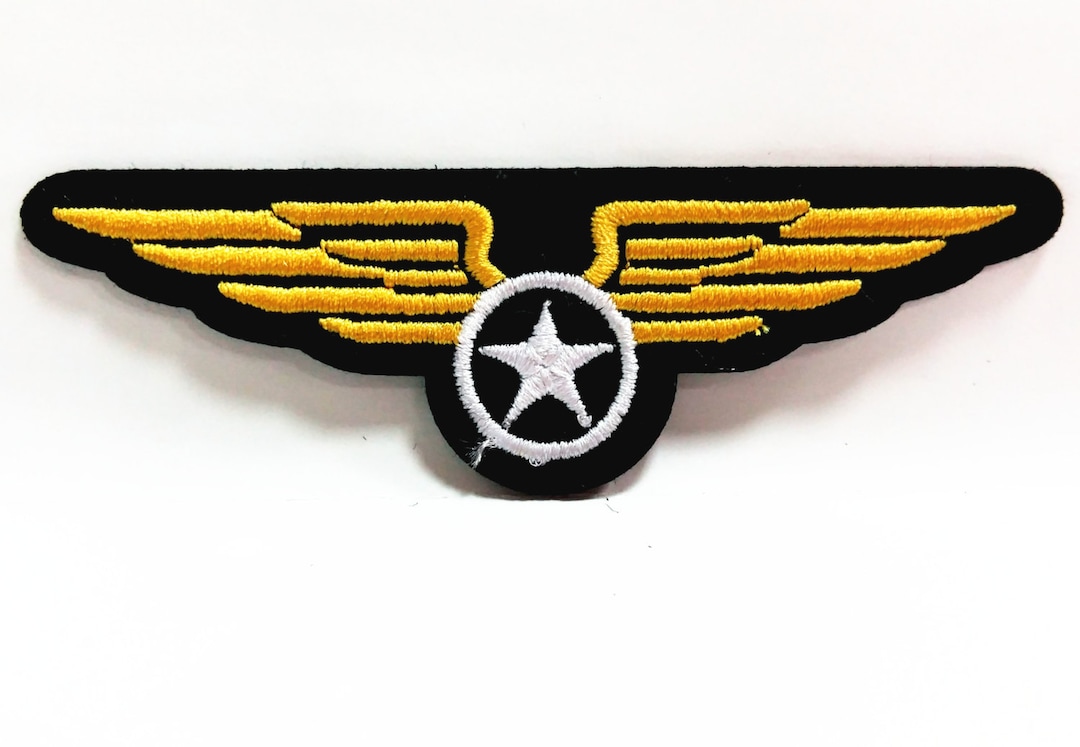 Gold Black Army Patch Star 3 X 10 Cm Army Embroidered - Etsy