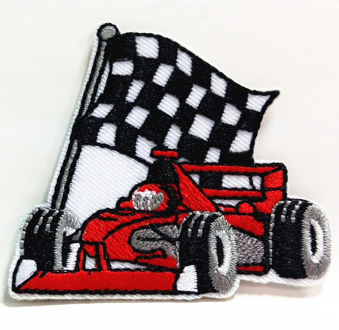 F1 Racing Car Punk Patch 6 X 5.5 Cm Embroidered Applique Iron on Patch ...
