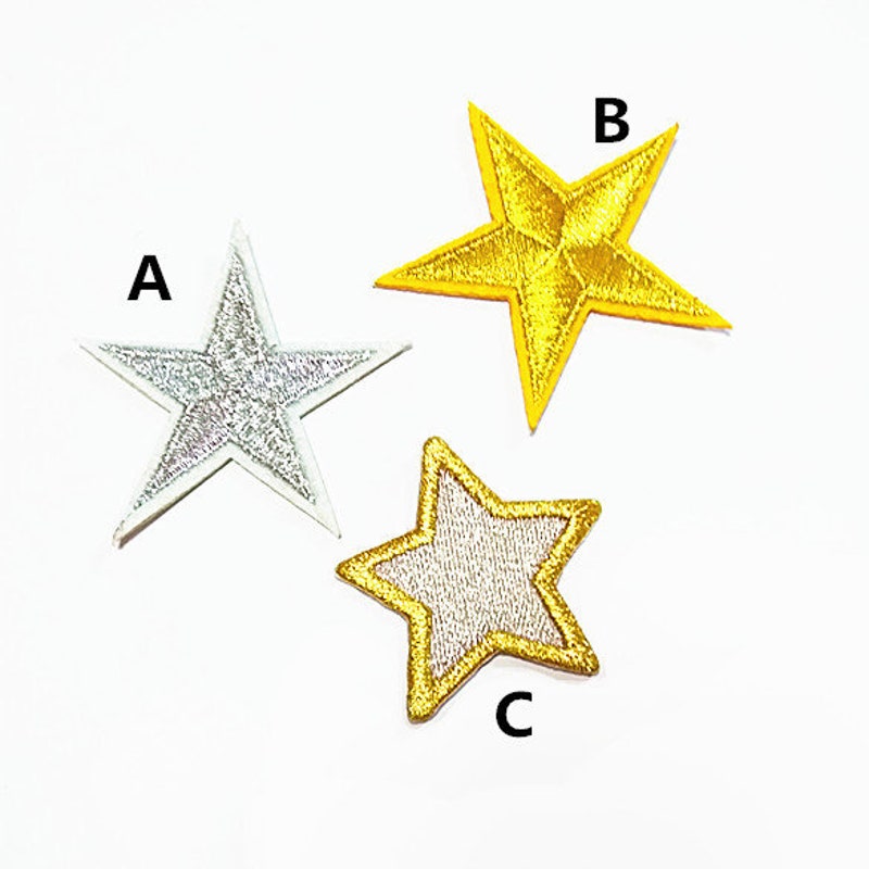 Embroidered Star Patches - Etsy
