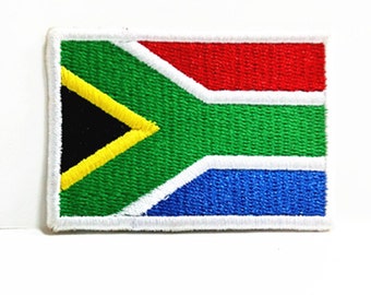 SOUTH AFRICA FLAG Patch Iron-on Embroidered Applique Top - Etsy