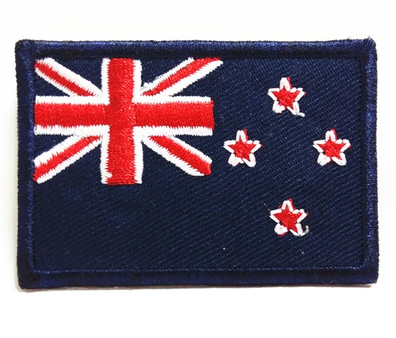 New Zealand Flag World Flag Patch 6 x 4 cm Embroidered | Etsy