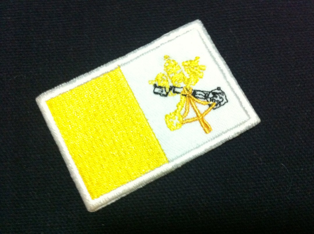 Vatican Flag World Flag Patch 6 X 4 Cm Embroidered Applique - Etsy