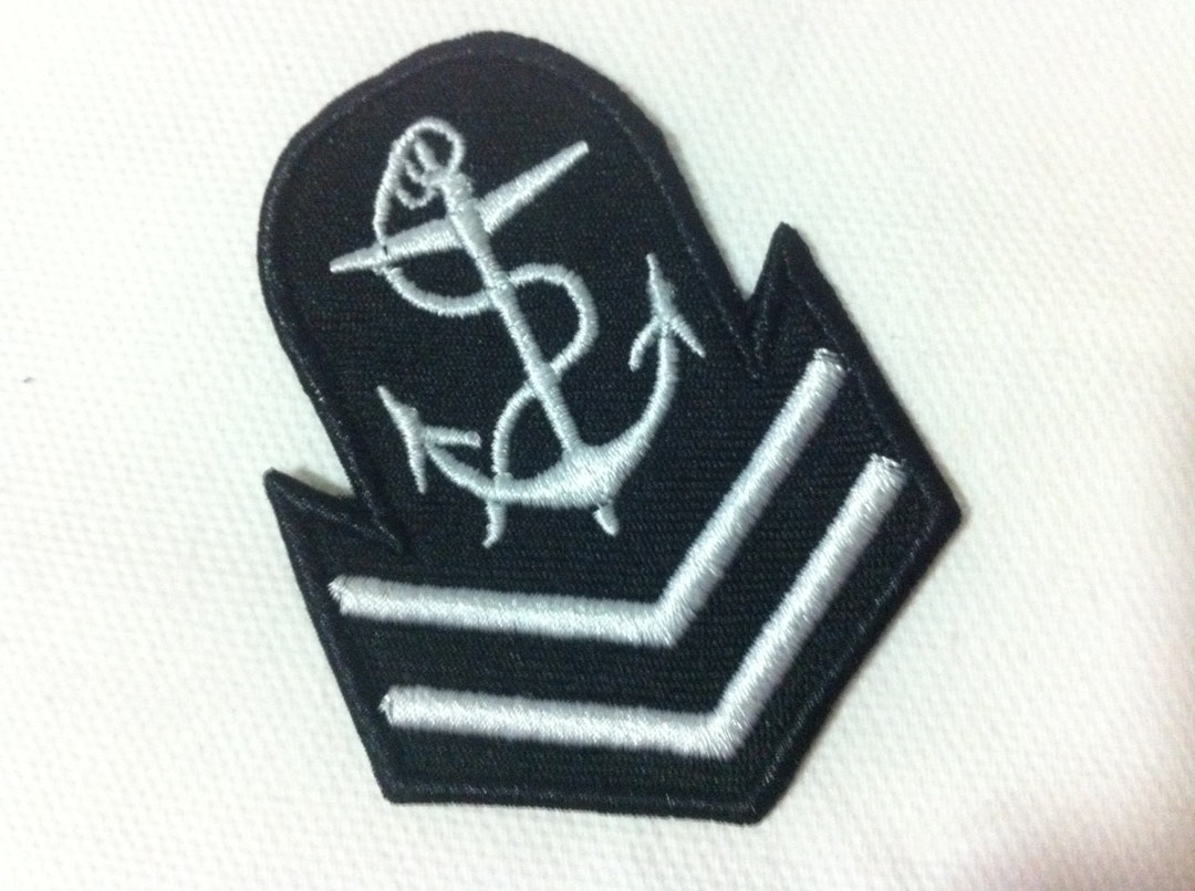 Navy Badge 5 X 6.5 Cm Embroidered Iron on Applique Patch KT - Etsy
