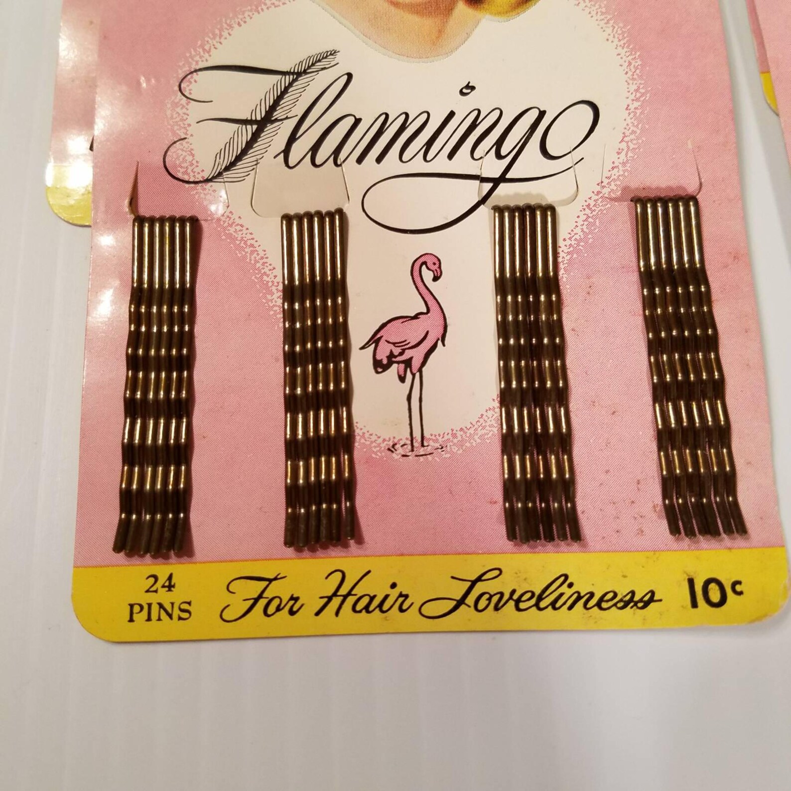 Vintage Flamingo Bob Pins One Package Bobby Pins Blonde | Etsy