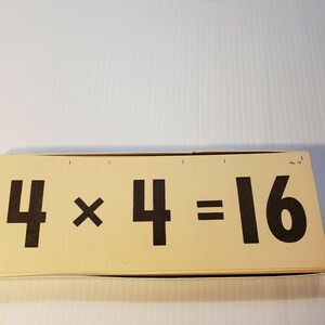 Vintage Flash Cards Math Multiplication Division Ideal 791 School ...