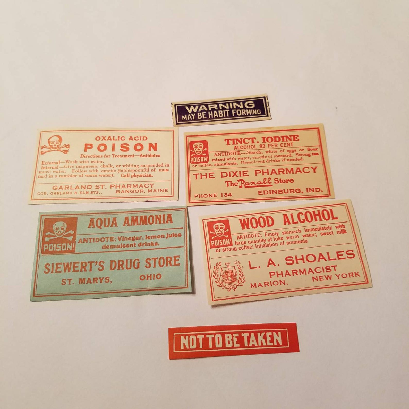 Vintage Pharmacy Labels RX Apothecary Labels Poison Drug - Etsy