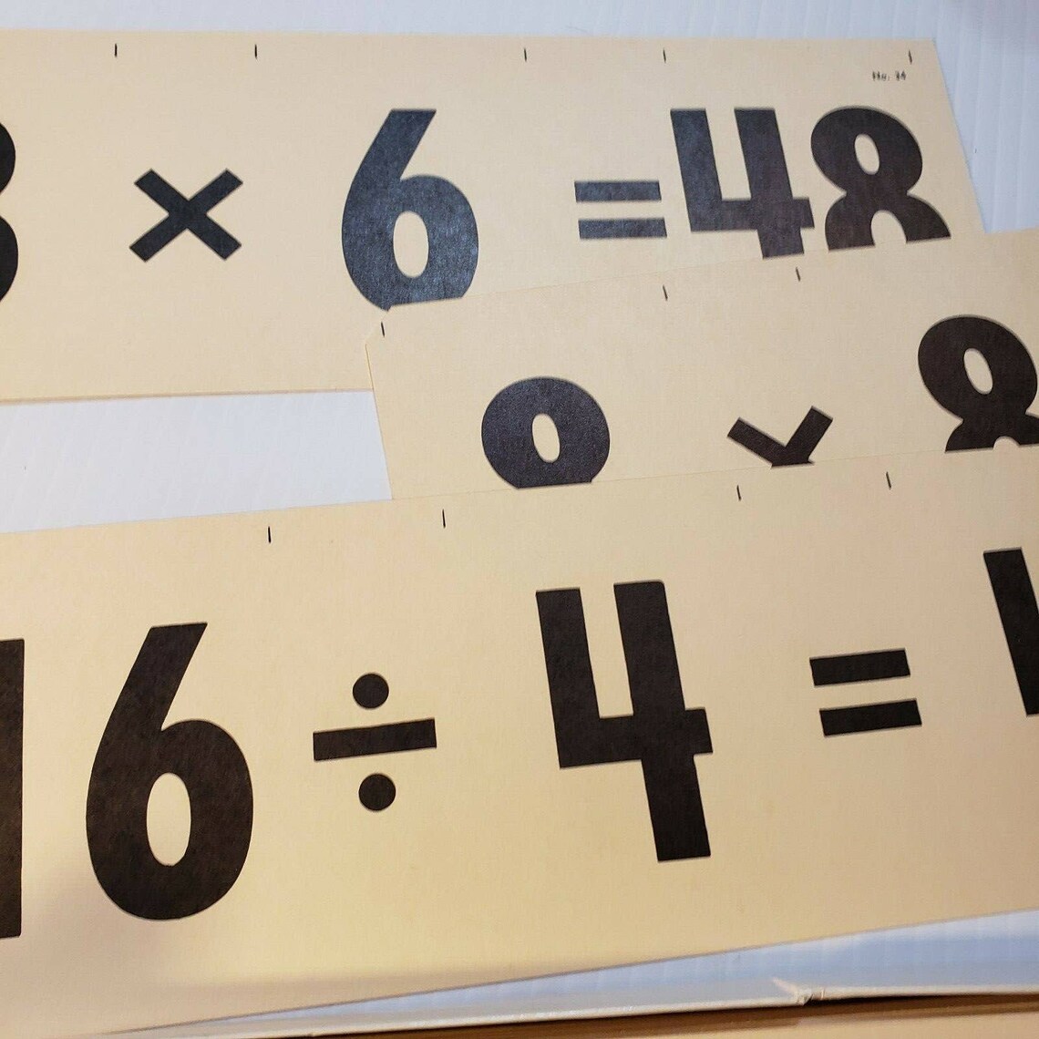 Vintage Flash Cards Math Multiplication Division Ideal 791 School ...
