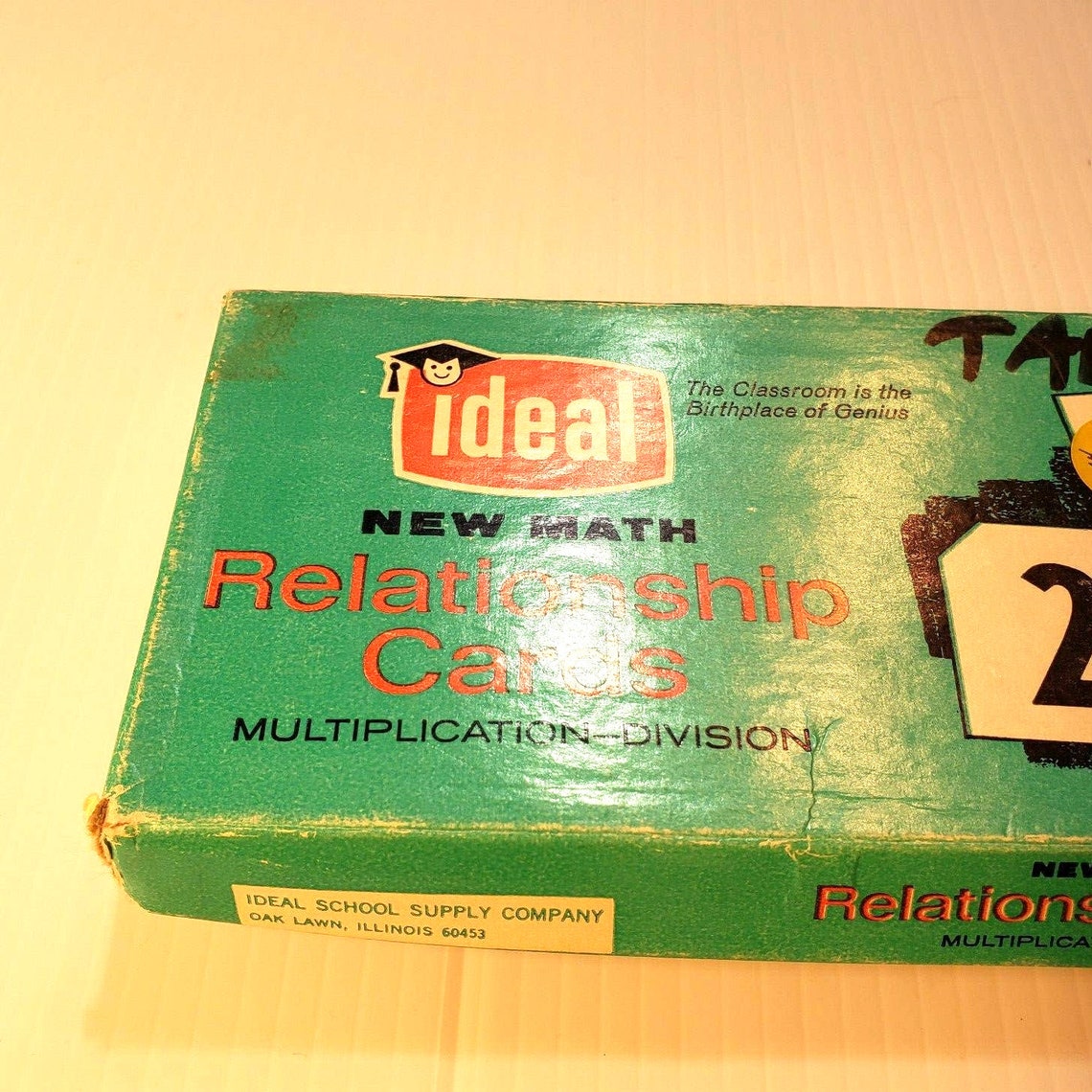 Vintage Flash Cards Math Multiplication Division Ideal 791 School ...
