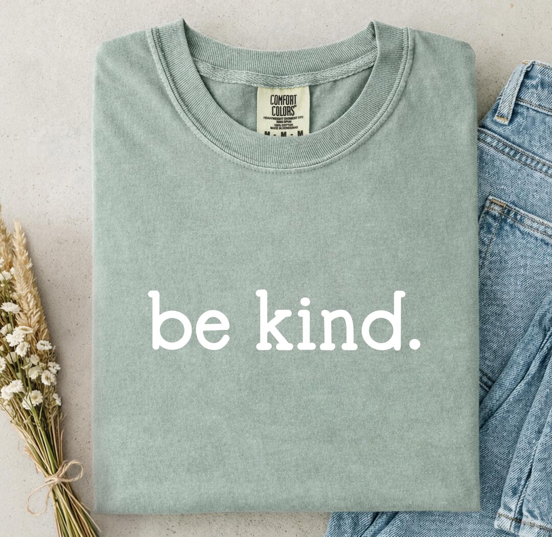 Be Kind Simple Vintage 2 Colors | PNG Digital Design | Instant Download ...