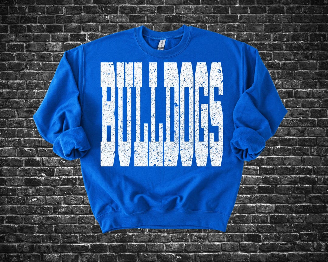 Bulldogs Varsity Distressed Oversized School Mascot | PNG 300dpi ...