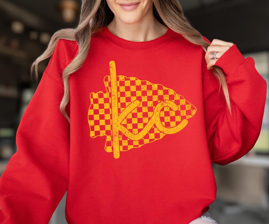 KC Retro Checkered Arrow Distressed 4 Colors PNG 300dpi Digital Design ...
