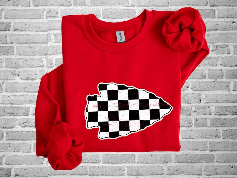 Checkered Distressed Arrow Black White Retro Kansas City - PNG 300dpi ...