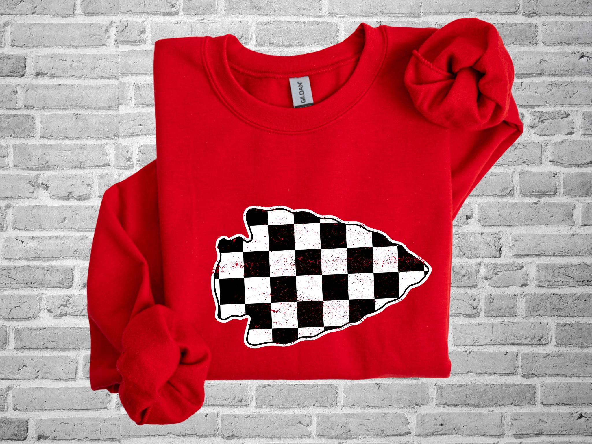 Checkered Distressed Arrow Black White Retro Kansas City - PNG 300dpi ...
