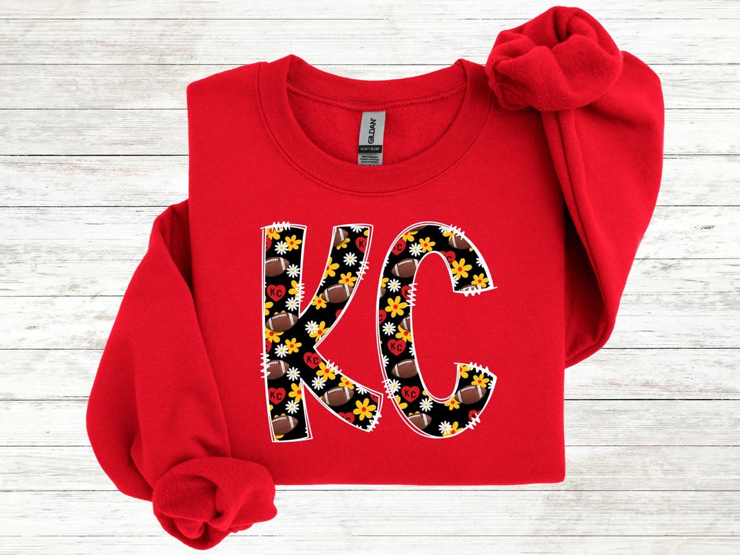 KC Football Floral Doodle - PNG 300dpi - Digital Design - Sublimation ...