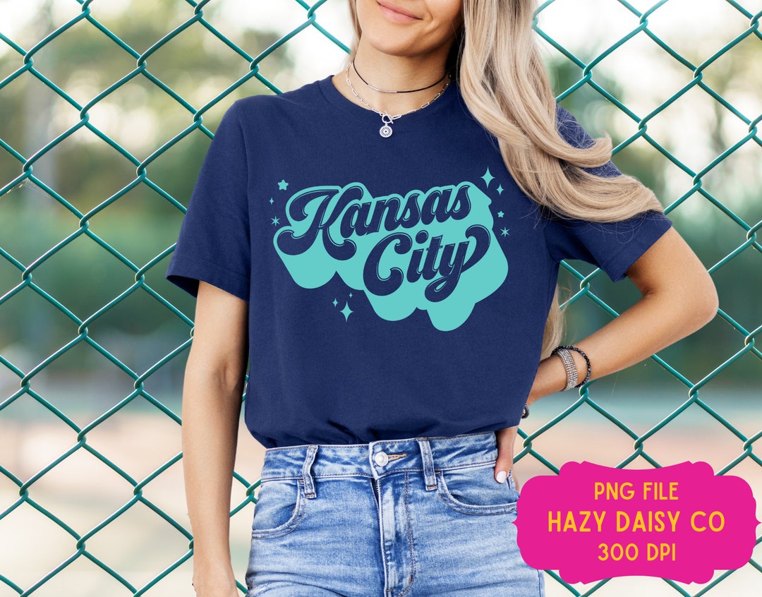 Kansas City Retro Script Teal - PNG - Digital Design - Sublimation DTF ...