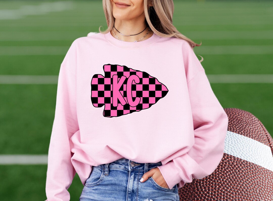 KC Retro Arrow Pink and Black Checkered - PNG 300dpi - Digital Design ...