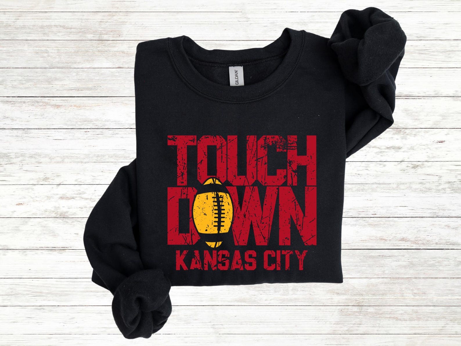 Kansas City Touchdown Grunge PNG 300dpi Digital Design Sublimation DTF ...