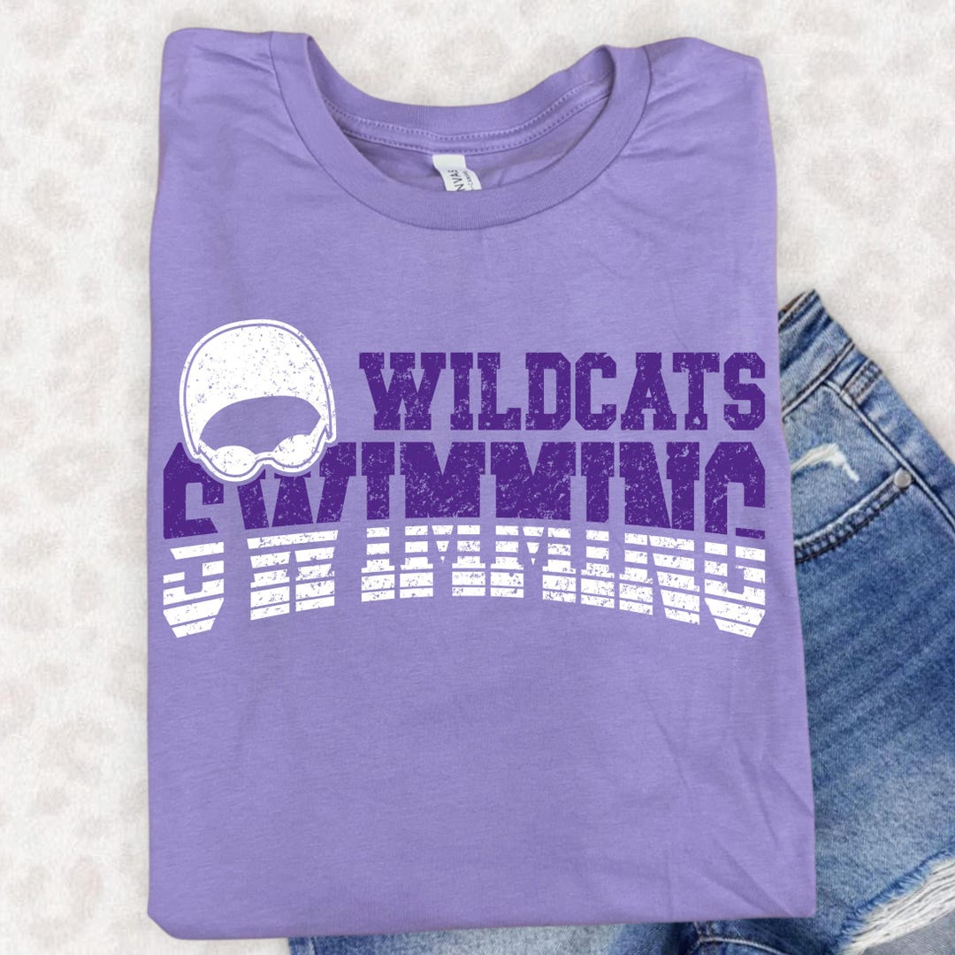 Wildcats Swim Team 2 Colors | PNG Digital Design | Instant Download ...