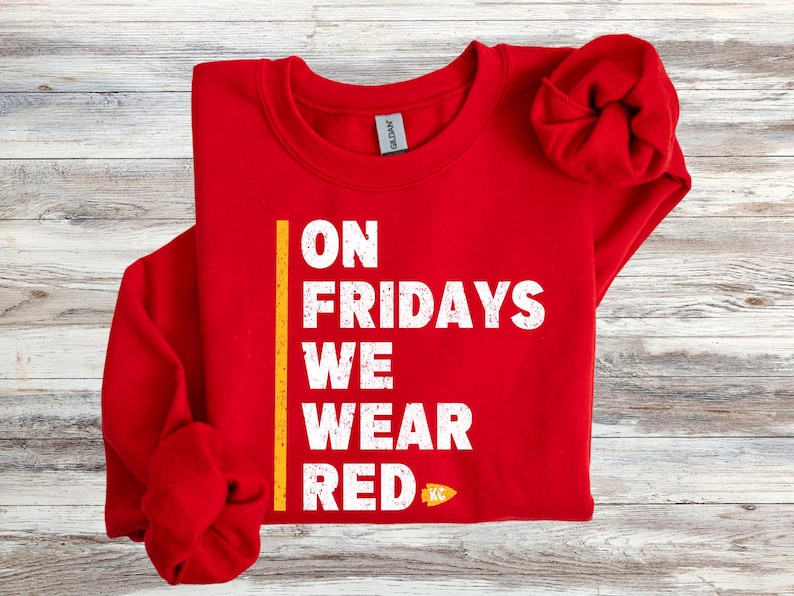 Kansas City on Fridays We Wear Red | PNG 300dpi | Digital Design | DTF ...