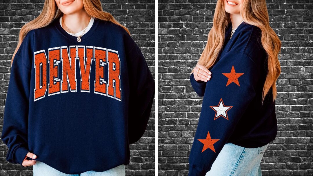 Denver Varsity With Stars Oversized Design | PNG 300dpi | Digital ...