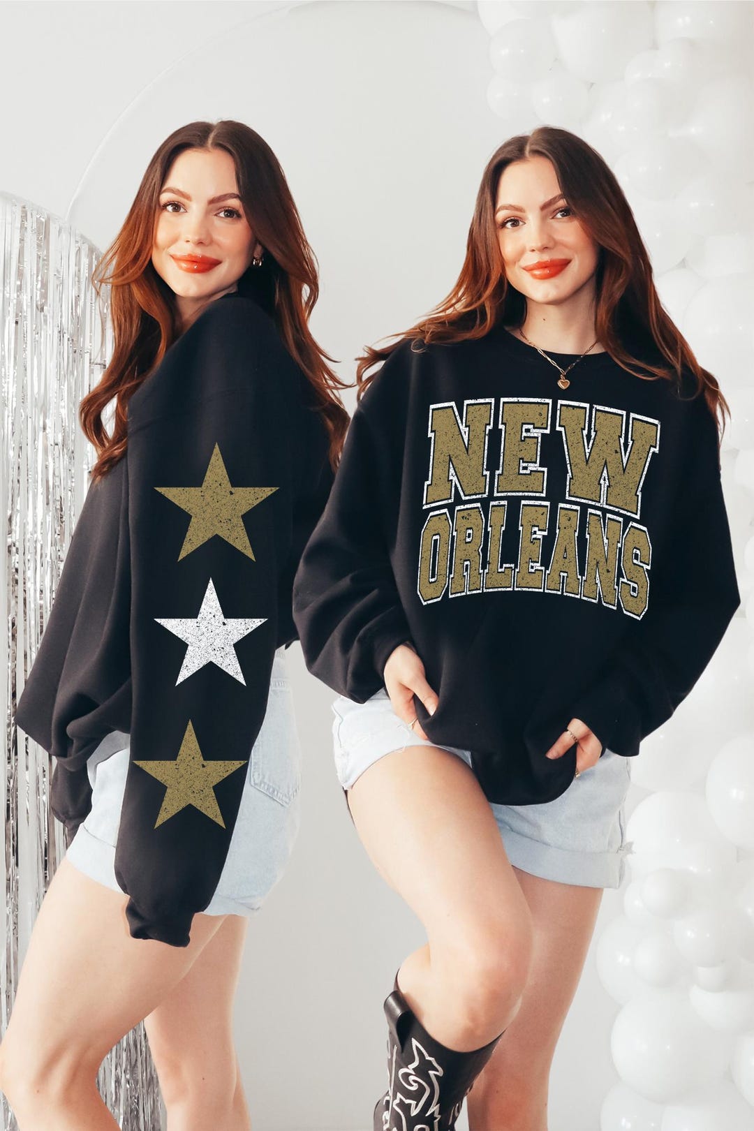 New Orleans Varsity With Stars Oversized Design PNG 300dpi Digital ...