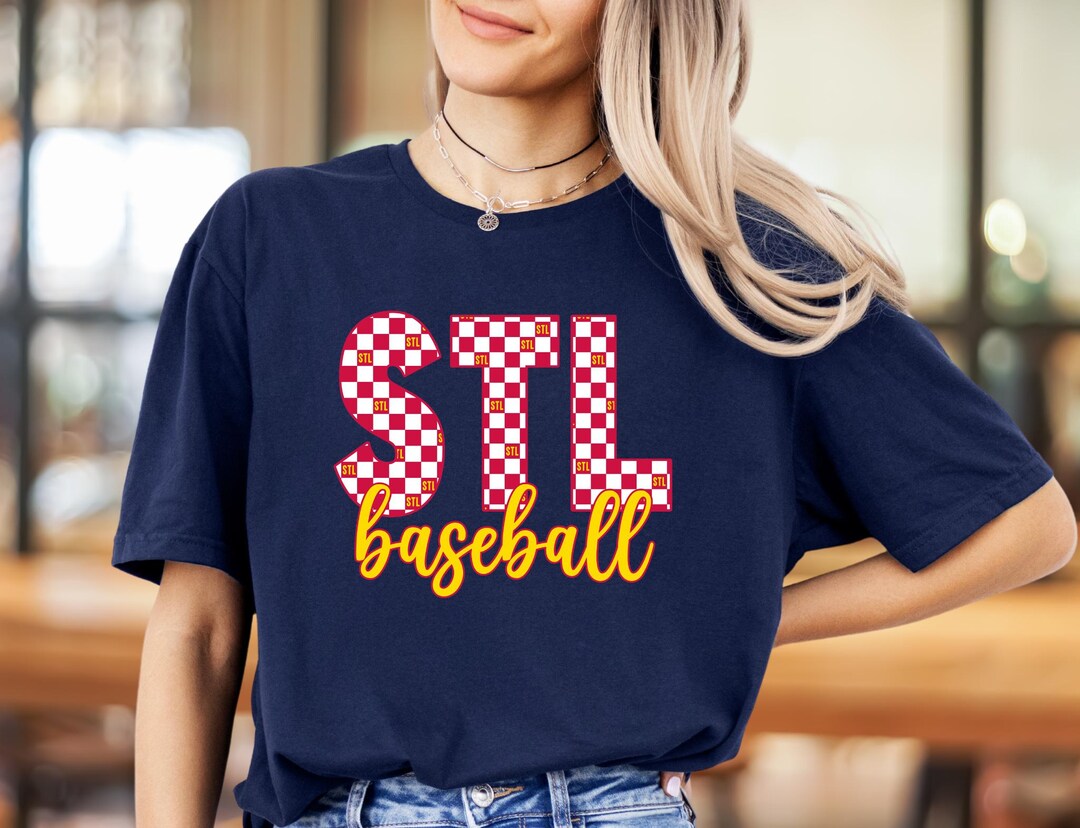 St Louis STL Baseball Retro Checkered | PNG 300dpi | Digital Design ...