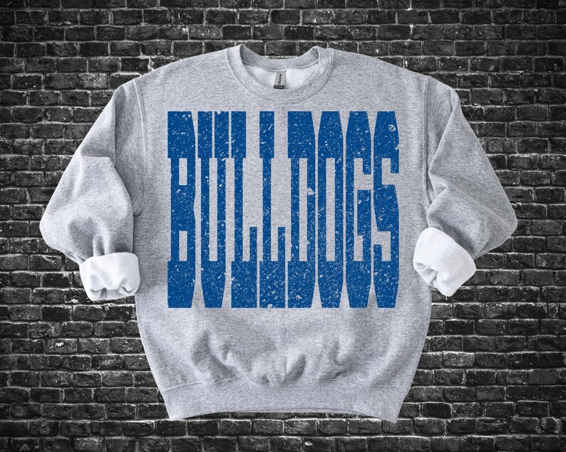 Bulldogs Varsity Distressed Oversized School Mascot | PNG 300dpi ...