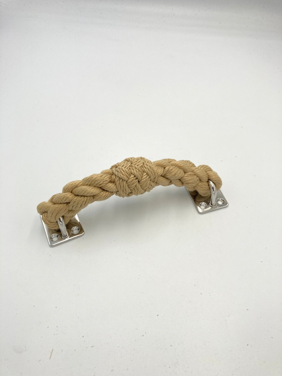 8" BEIGE DRAWER PULL Beige Rope Handle Pull Beach Nautical Decor Chest ...