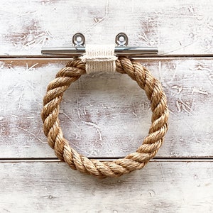 ROPE TOWEL RING Holder Handmade From Natural Rope for - Etsy