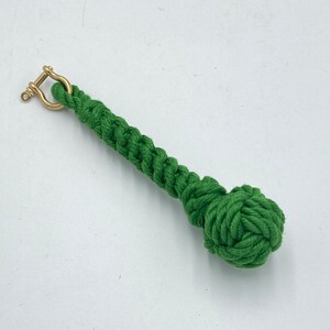 6 BELL ROPE BEIGE With Nautical Monkey Fist Knot and Fancy Ropework ...