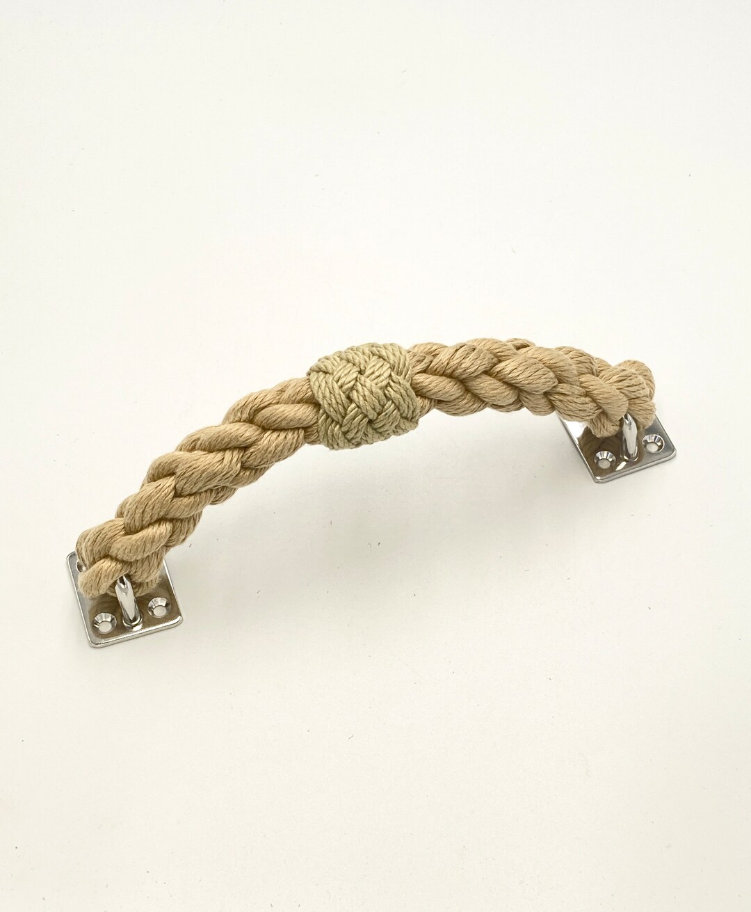 10" BEIGE ROPE PULL Large Door , Barn Door Pull or Sea Chest Handle ...
