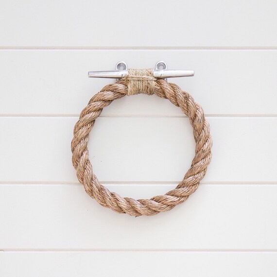 ROPE TOWEL RING Handmade Using Natural Manila Rope for | Etsy