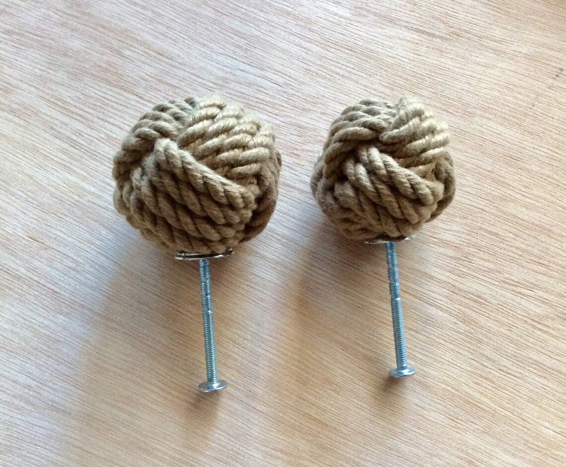 ROPE DRAWER KNOBS Handmade for Drawers Doors and Cupboards - Etsy