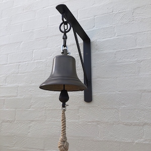 6" BELL ROPE BEIGE With Monkey Fist Knot and Fancy Ropework (bell Not ...