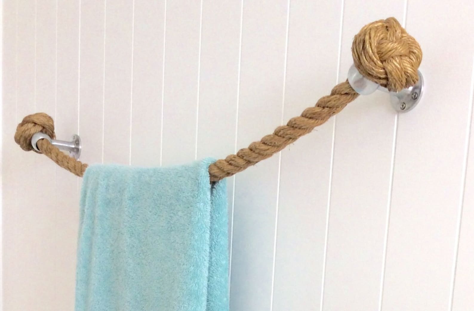 ROPE TOWEL RAIL Handmade With Natural Manila Rope for Bathroom | Etsy