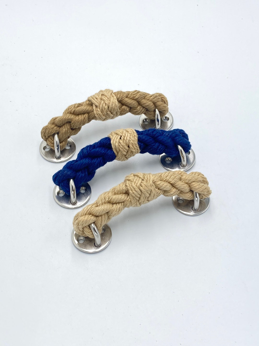 4.5" DRAWER PULL With Round Stainless Steel Fittings With Beige Trim ...