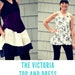 The Victoria Top and Dress Pattern and Tutorial: PDF Printable Sewing ...