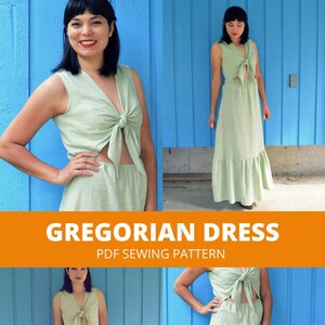 Gregorian Dress PDF Sewing Pattern and Printable Sewing Tutorial to ...